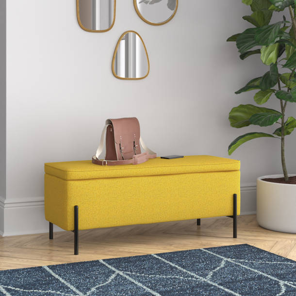 Latitude Run® Jezell Upholstered Flip Top Storage Bench And Reviews Wayfair